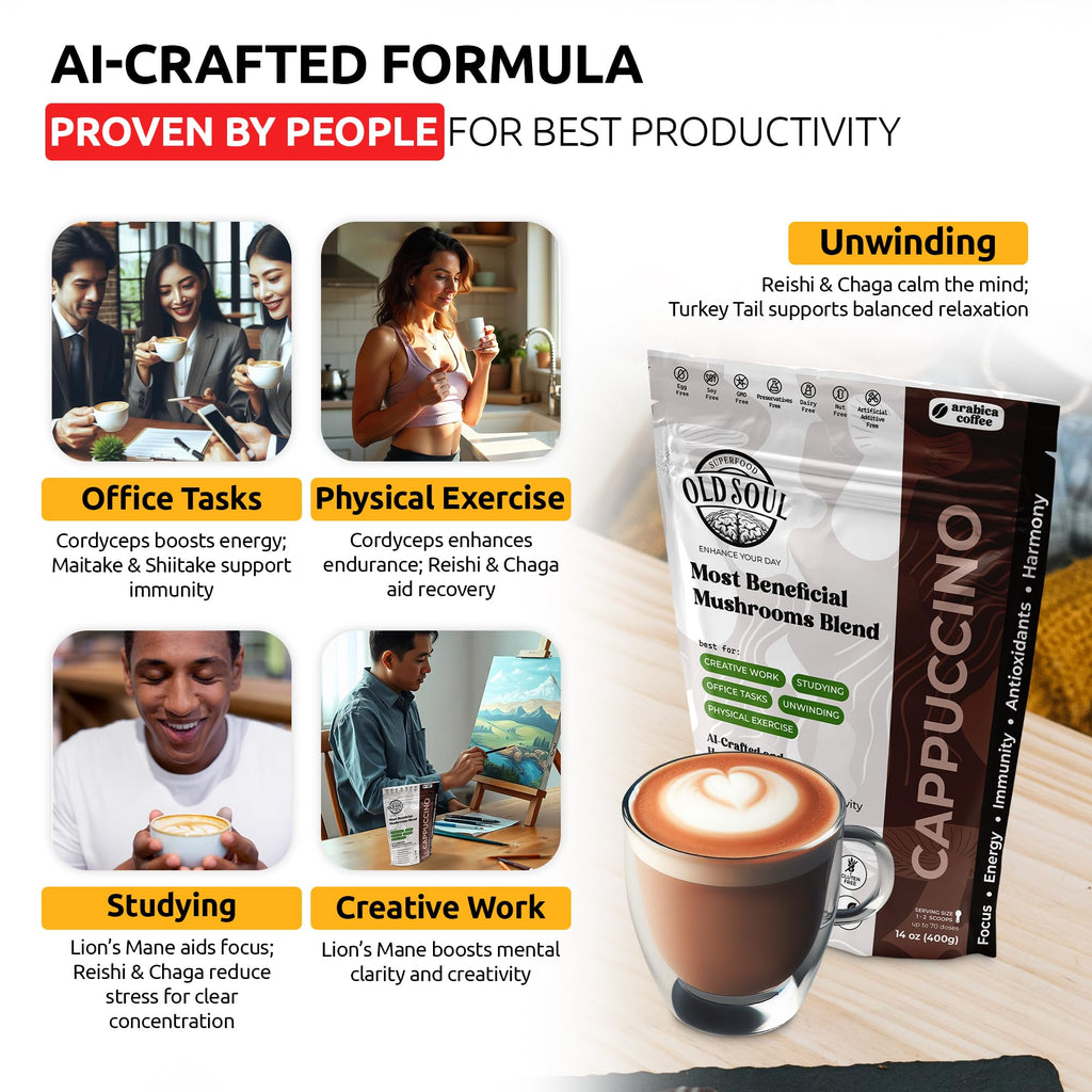 natural energy from mushroom coffee