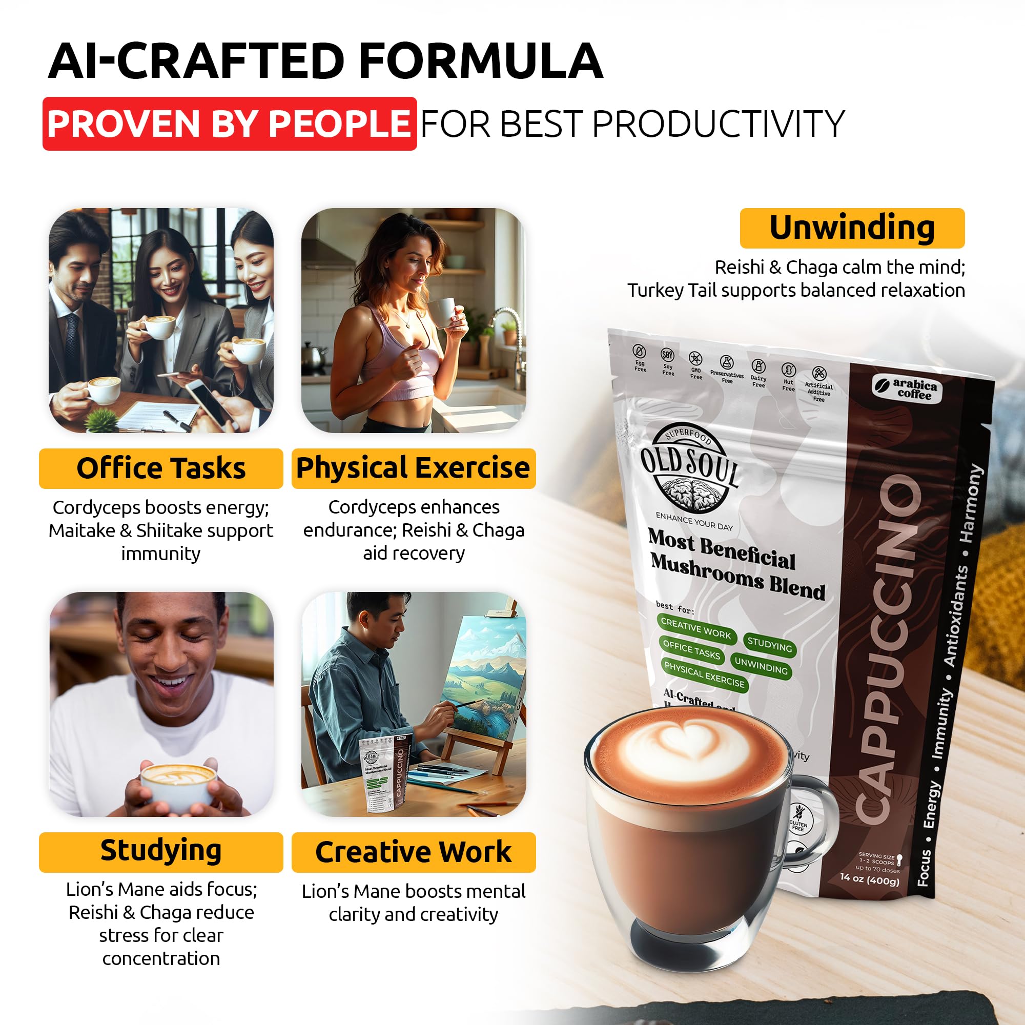 natural energy from mushroom coffee