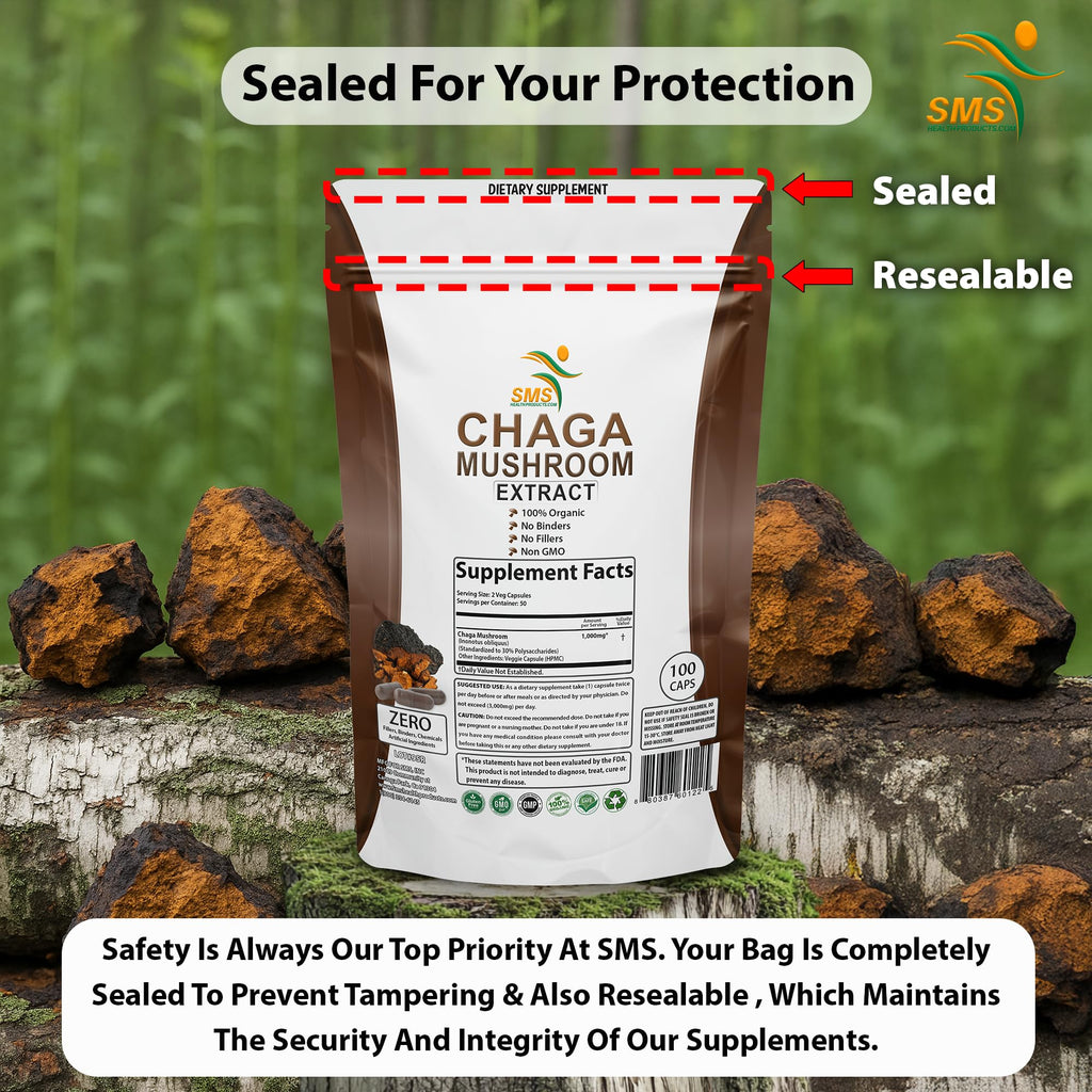 Natural energy from organic chaga mushrooms