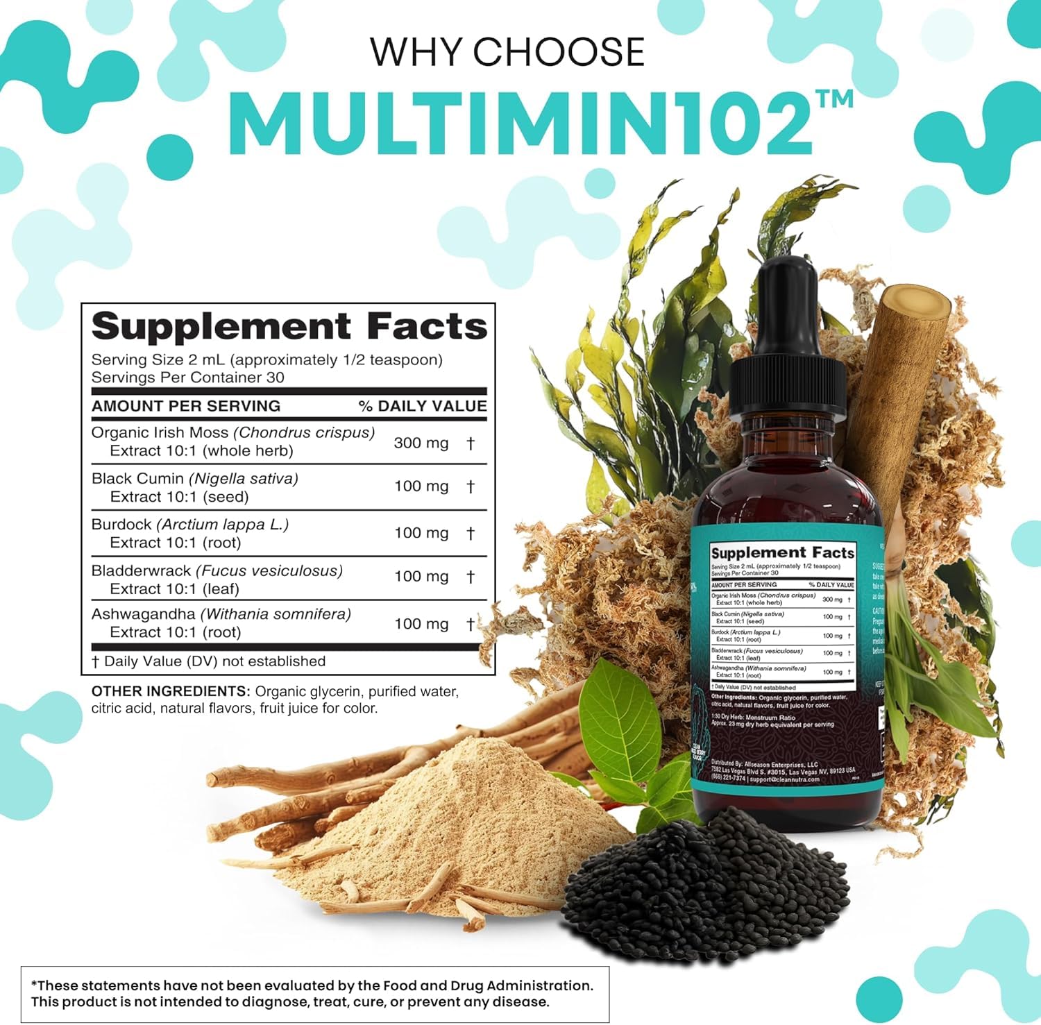 Natural energy from sea moss extract