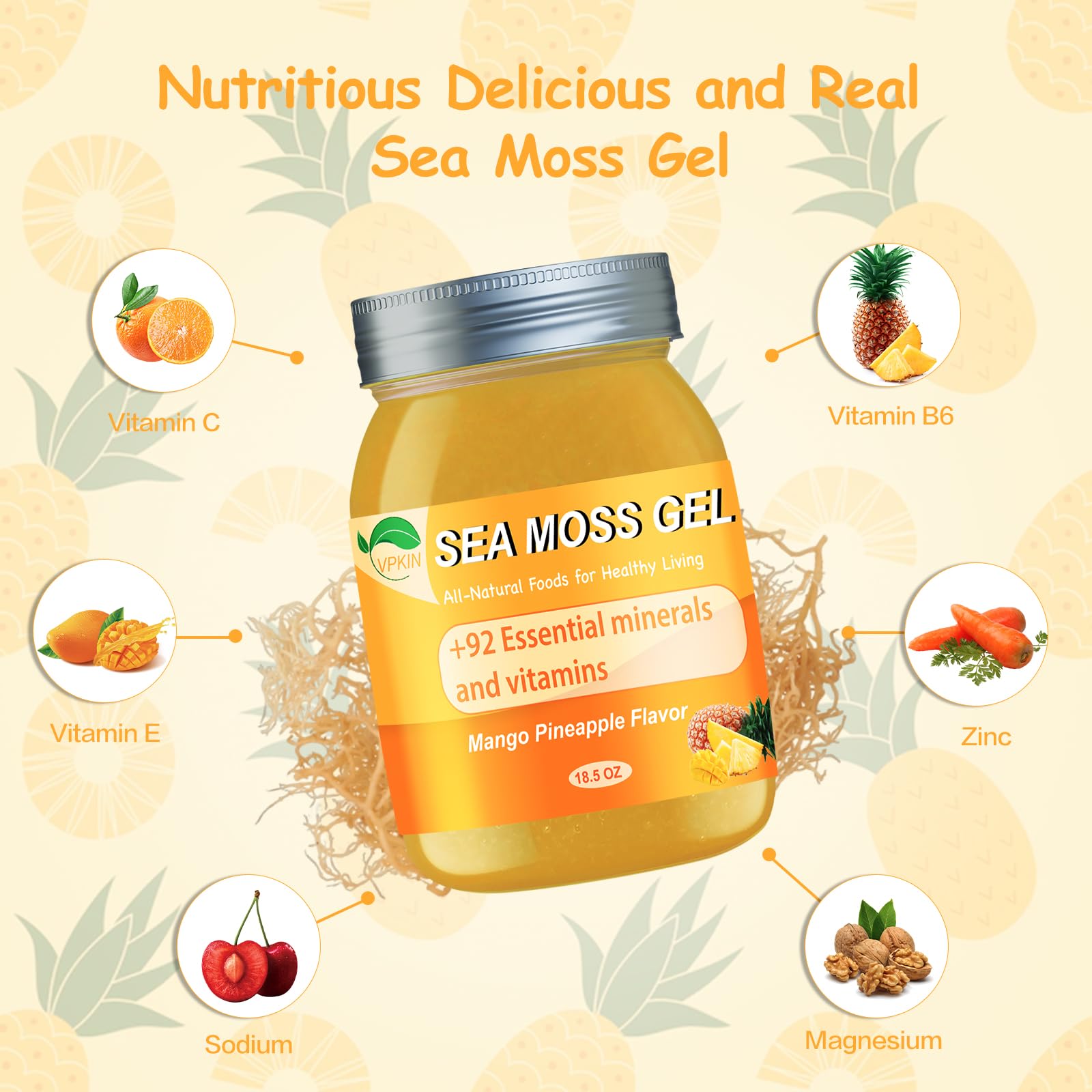 Natural energy from sea moss gel