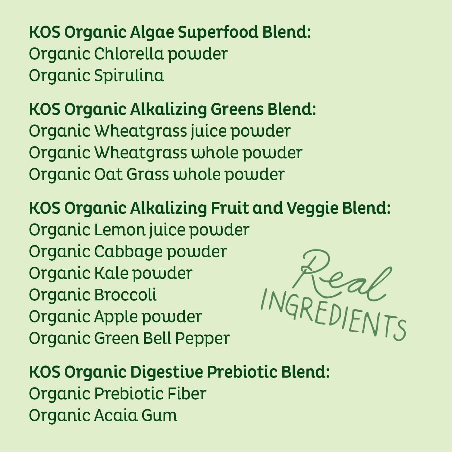 Natural energy from spirulina powder