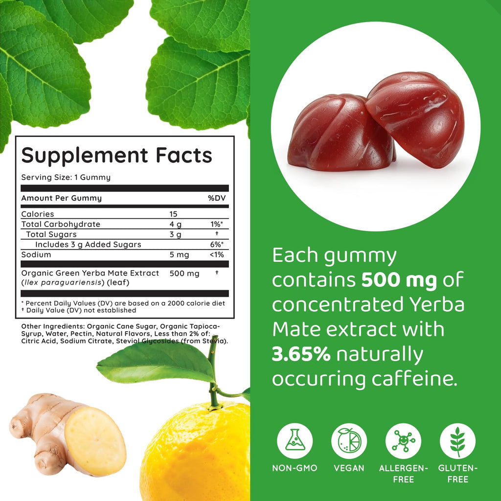 Natural energy from Yerba Mate gummies
