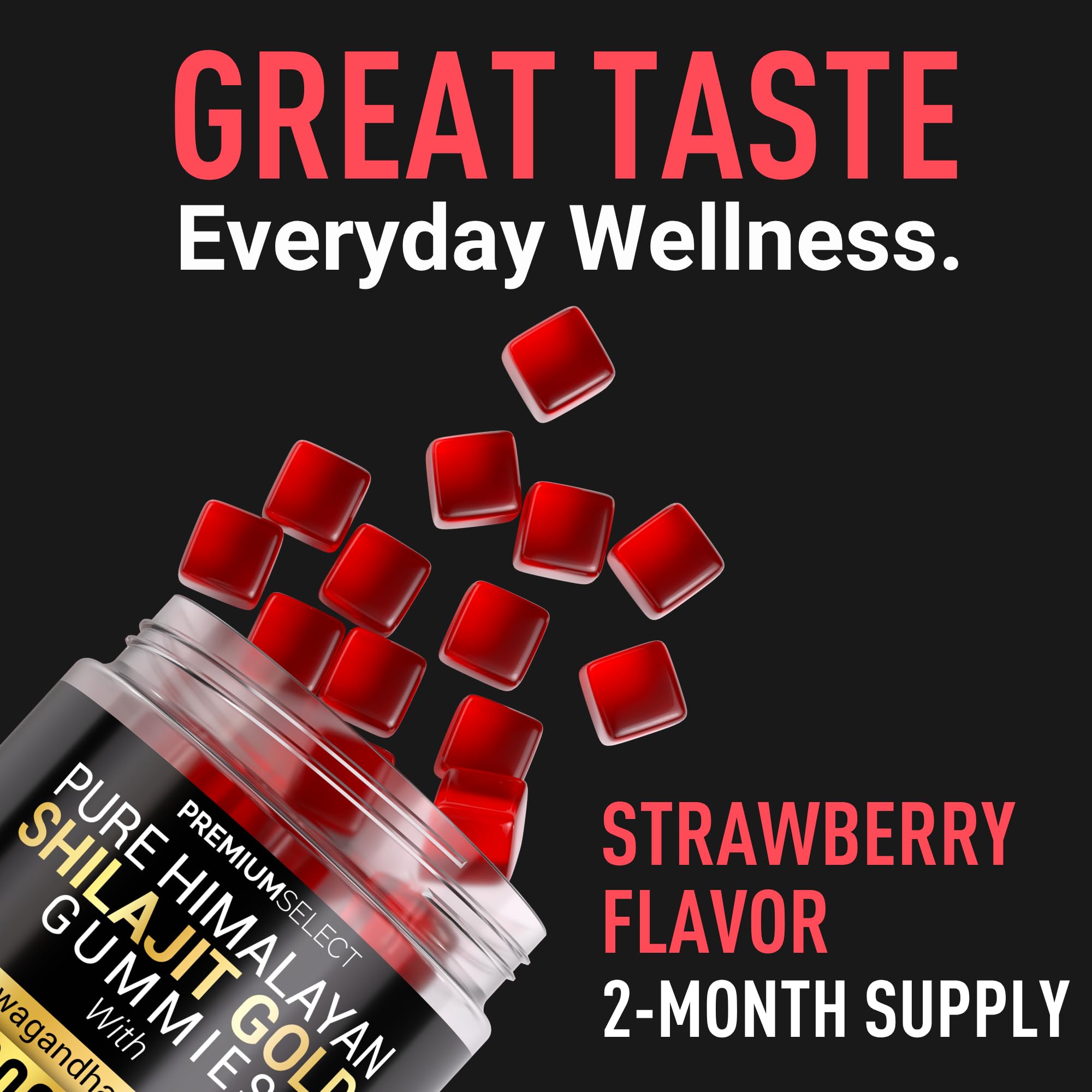 Natural energy gummies with fulvic acid