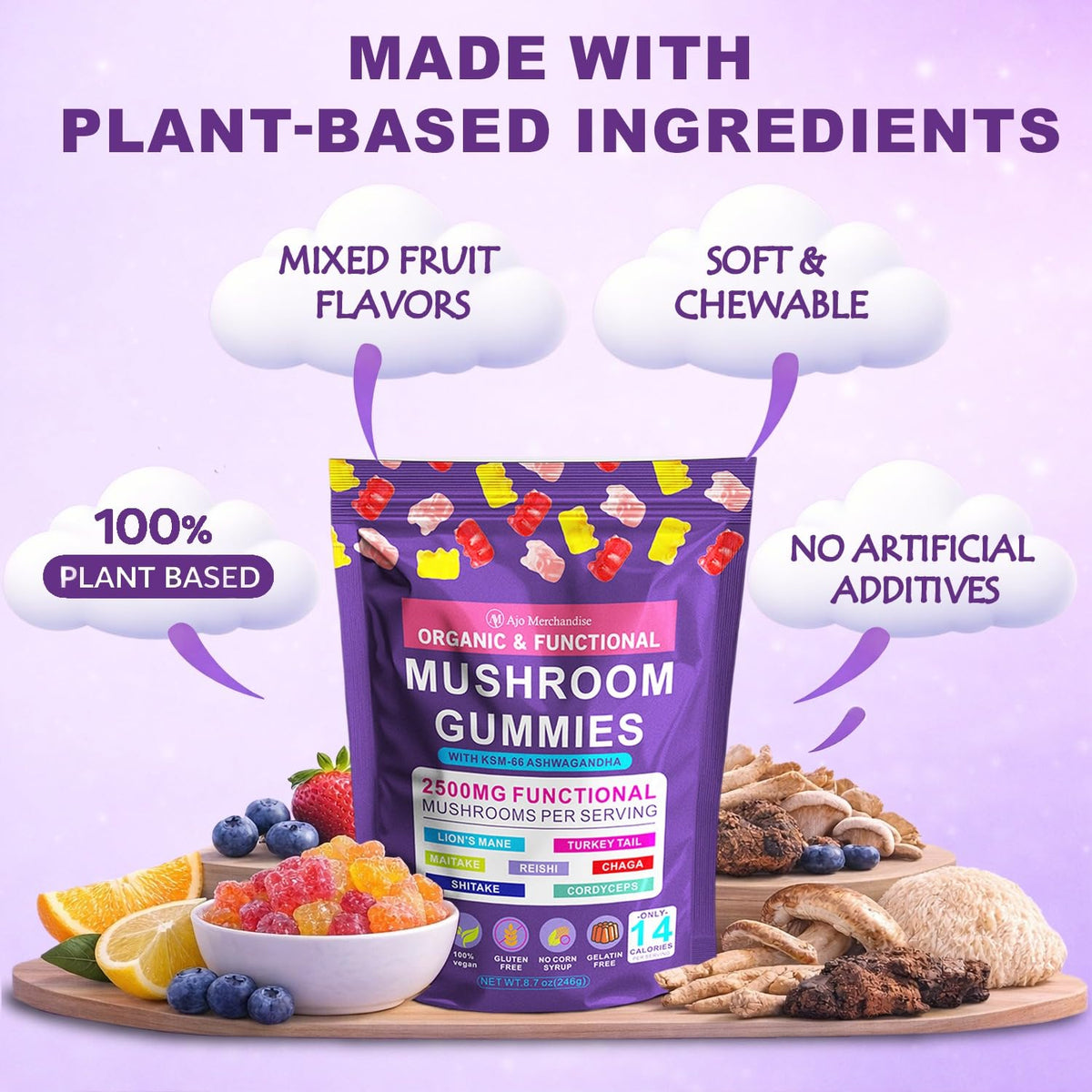 natural energy mushroom gummies 80 count