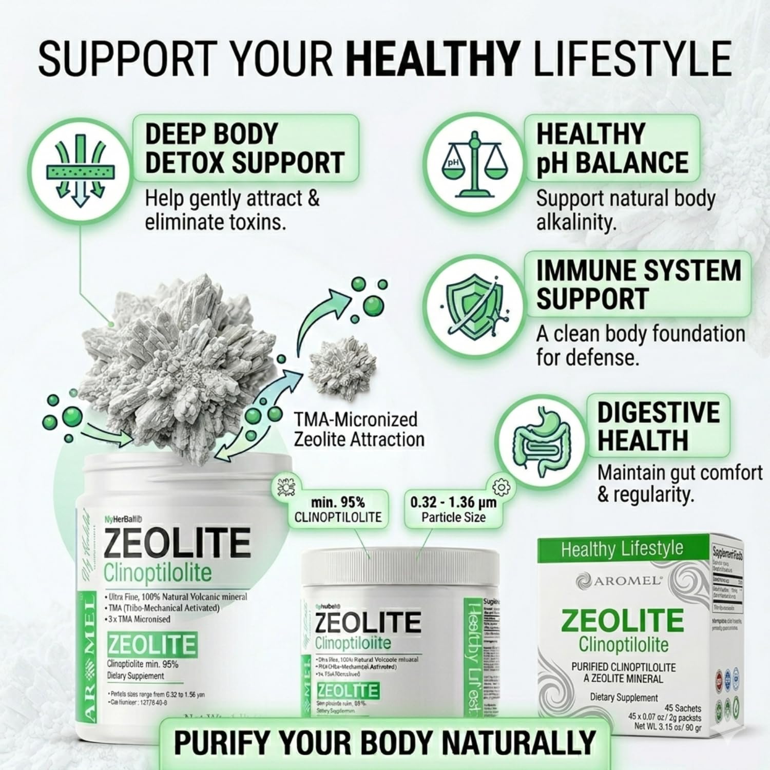Natural energy supplement sachets