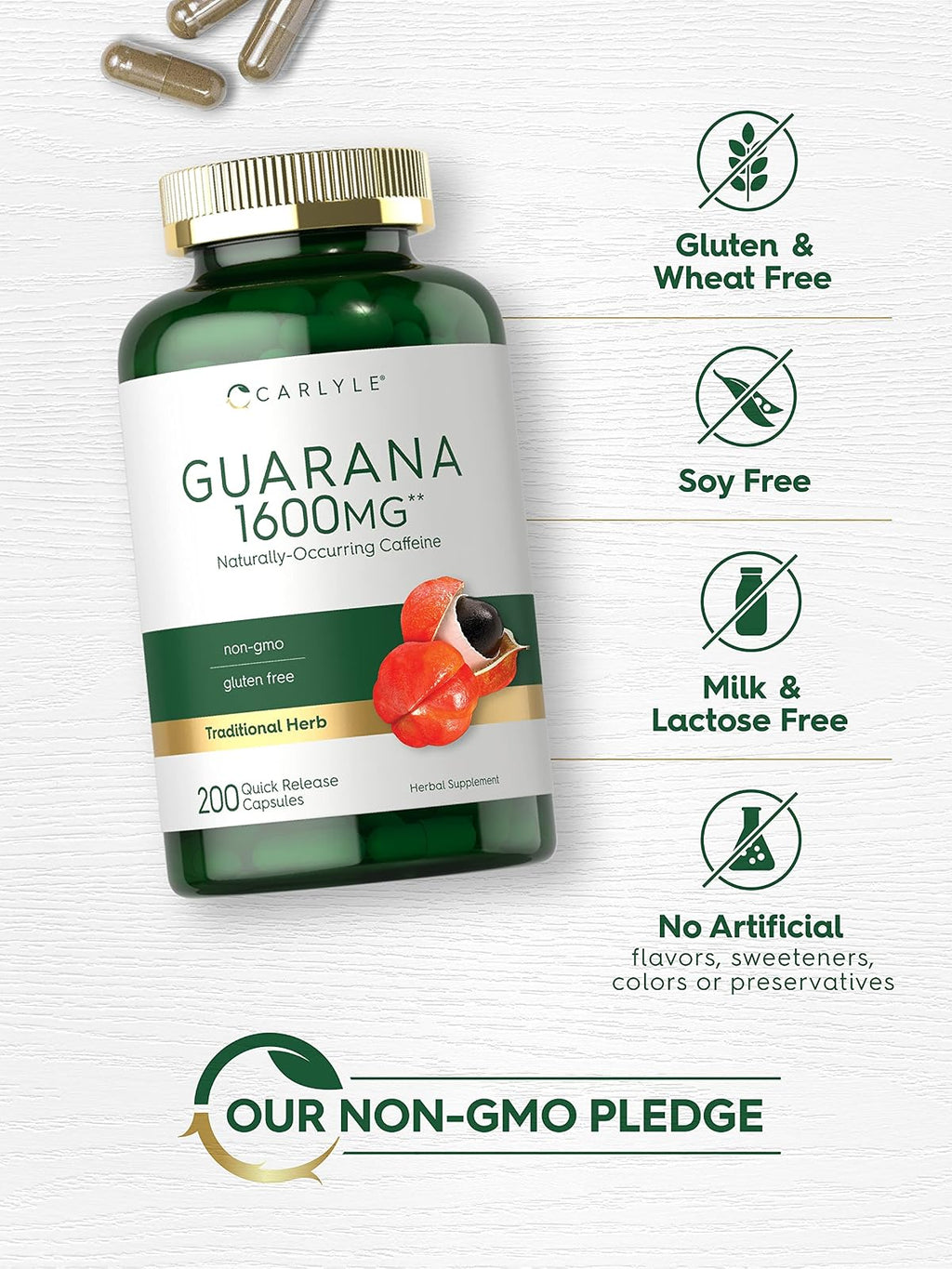 Natural energy supplement with Guarana