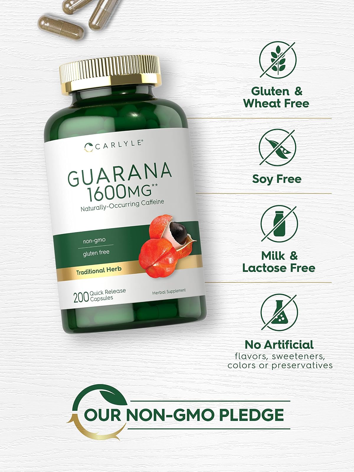 Natural energy supplement with Guarana