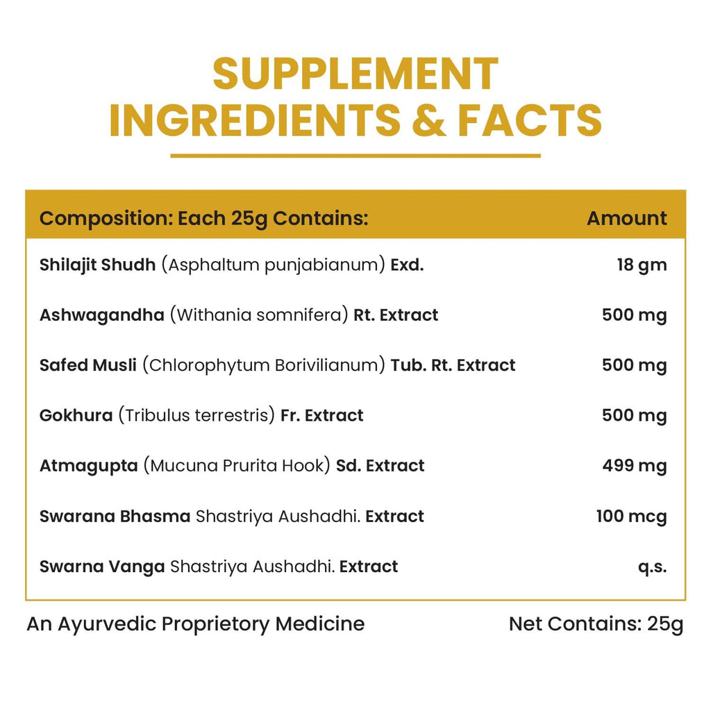 natural energy supplement with Shilajit