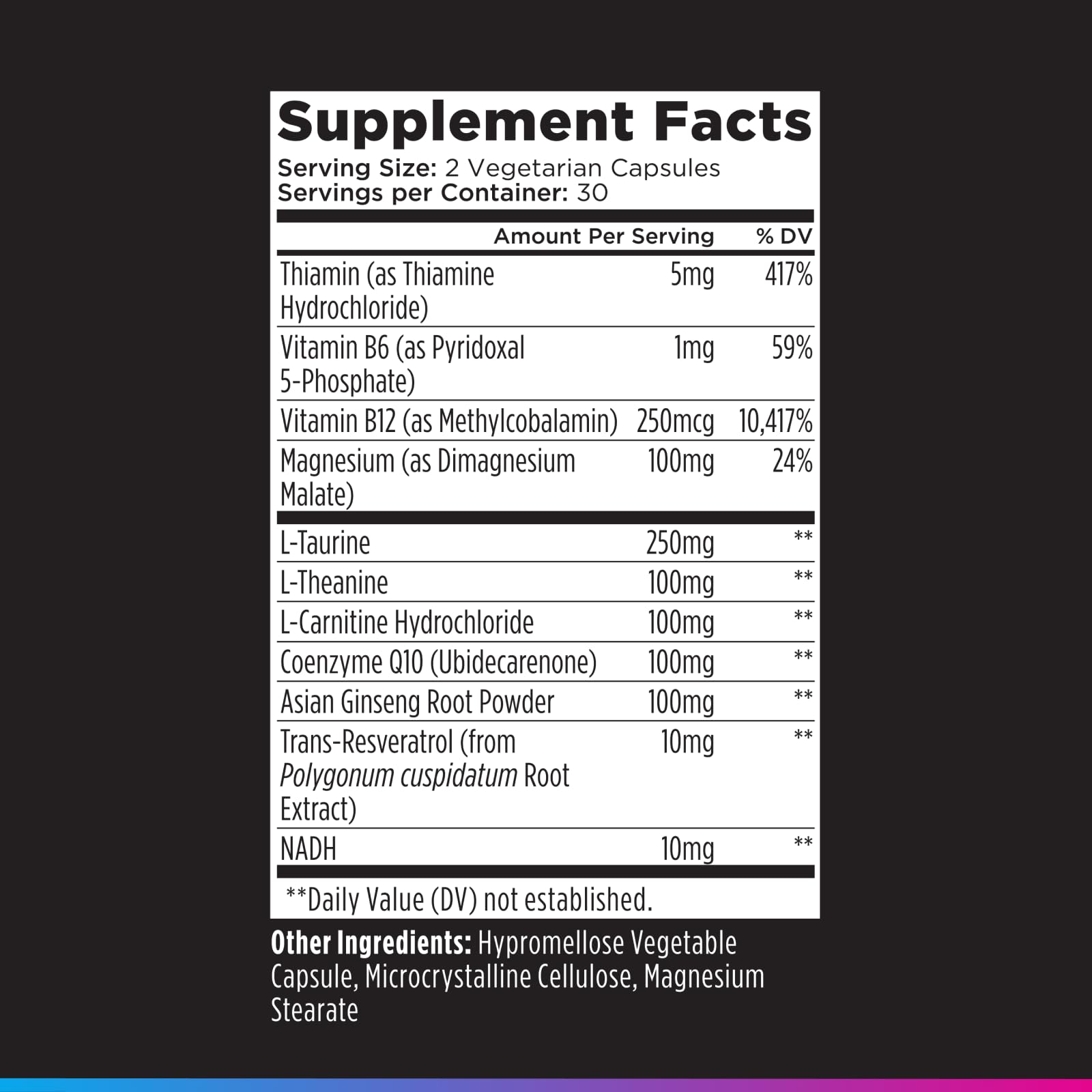 natural energy support multivitamin capsules