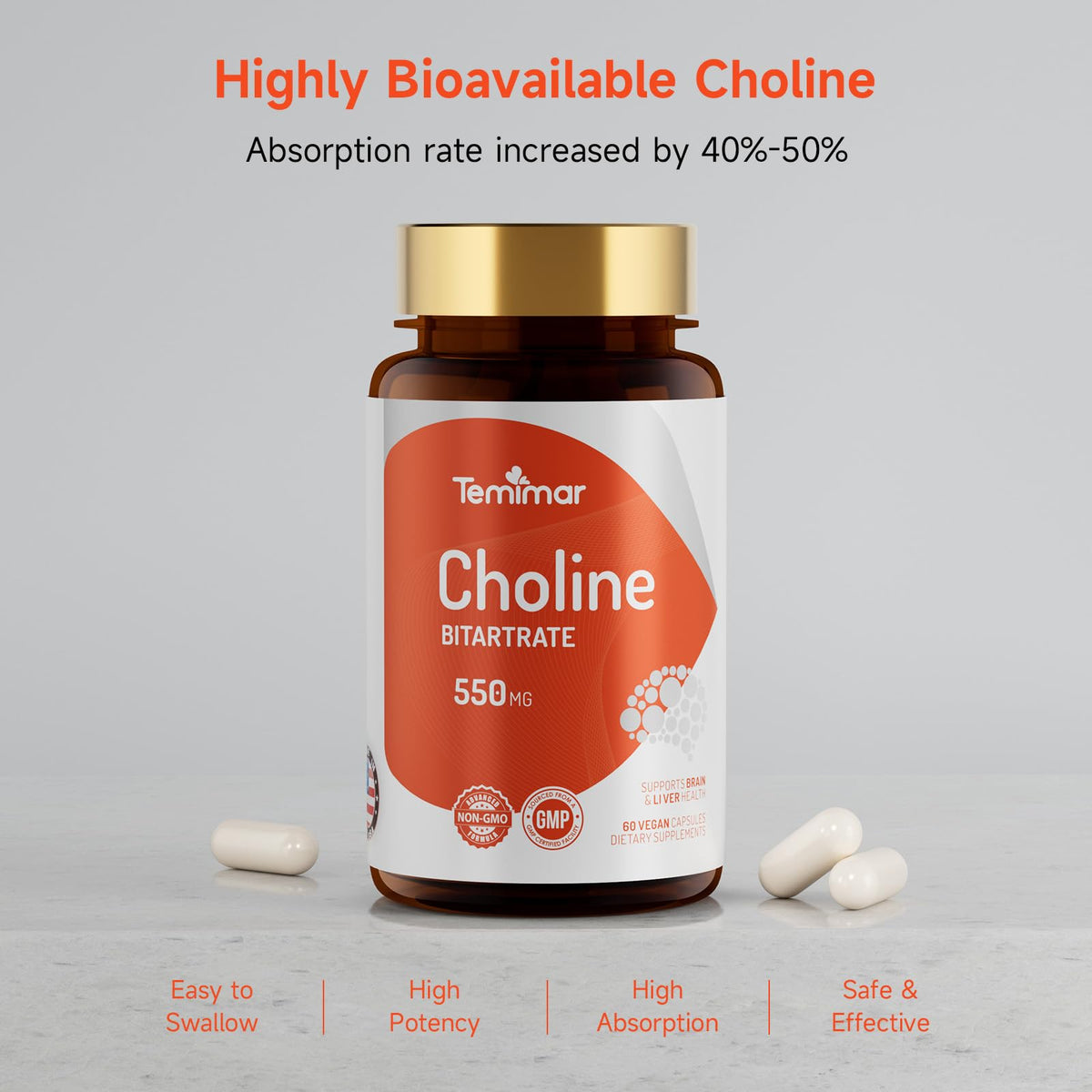 Natural energy support with Choline