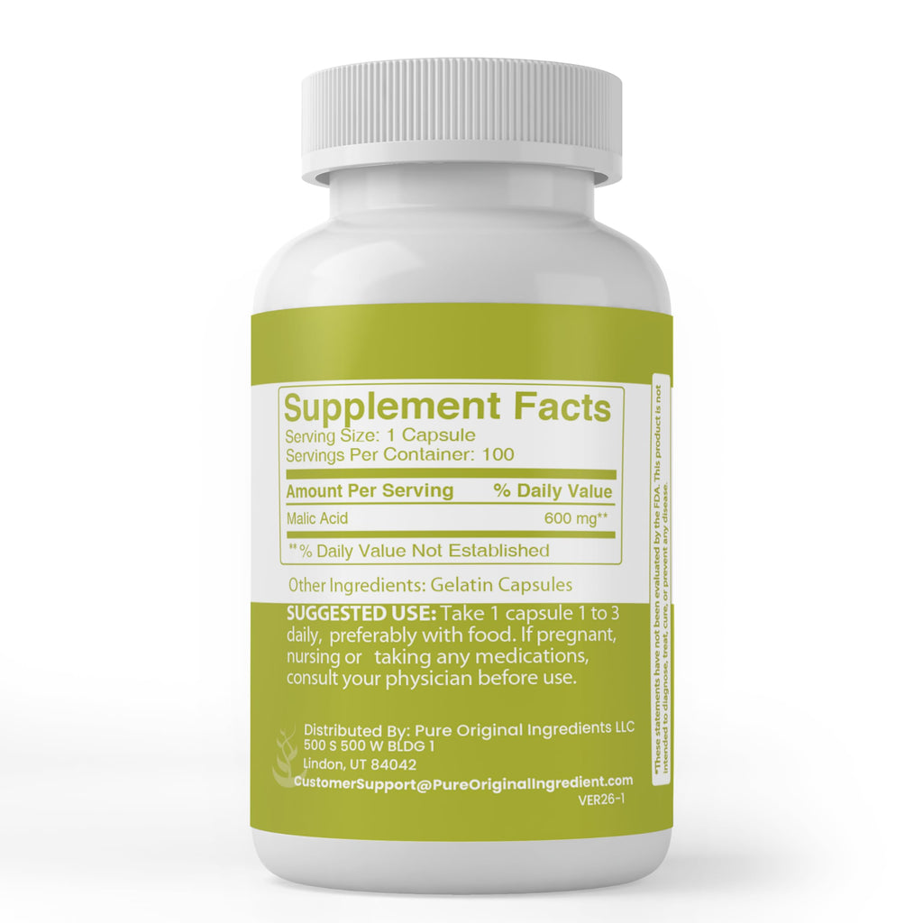 natural energy support with malic acid