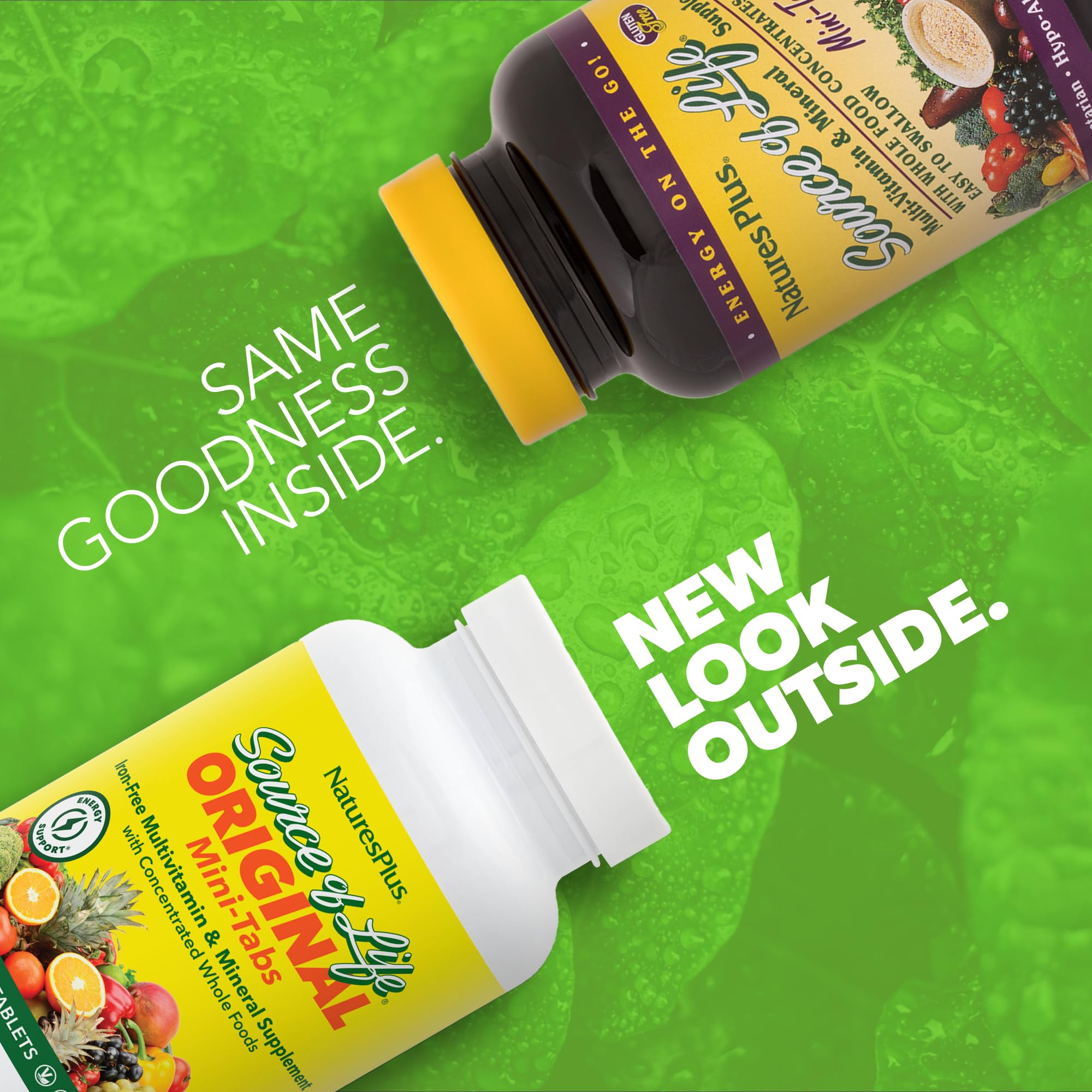 Natural energy support with mini-tabs