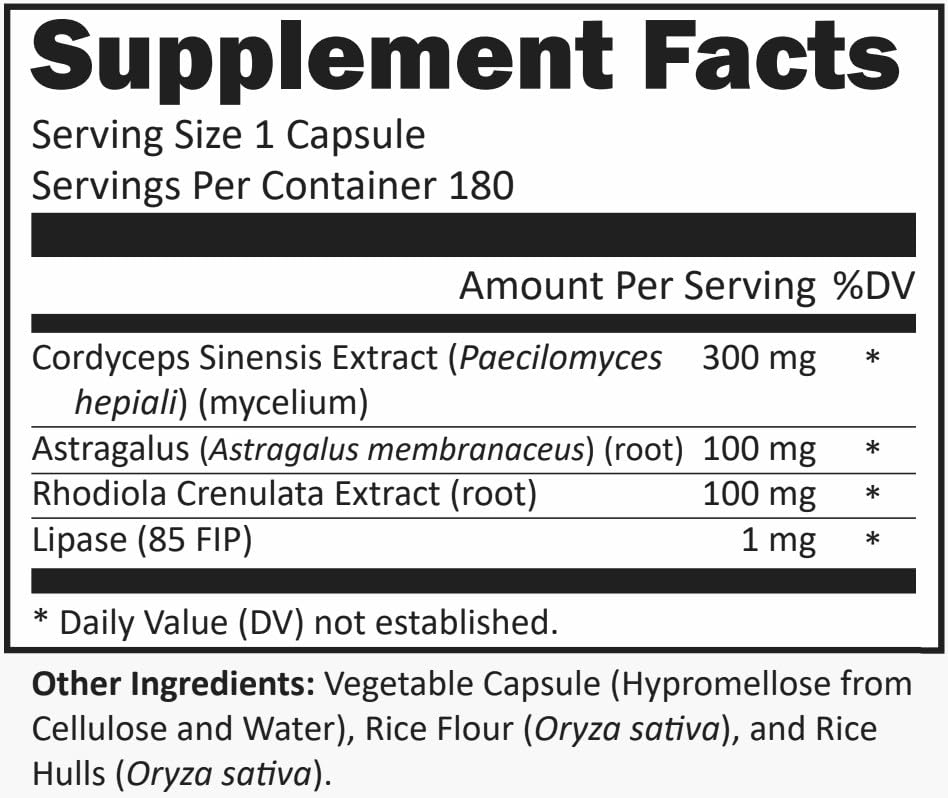 natural energy support with mushrooms