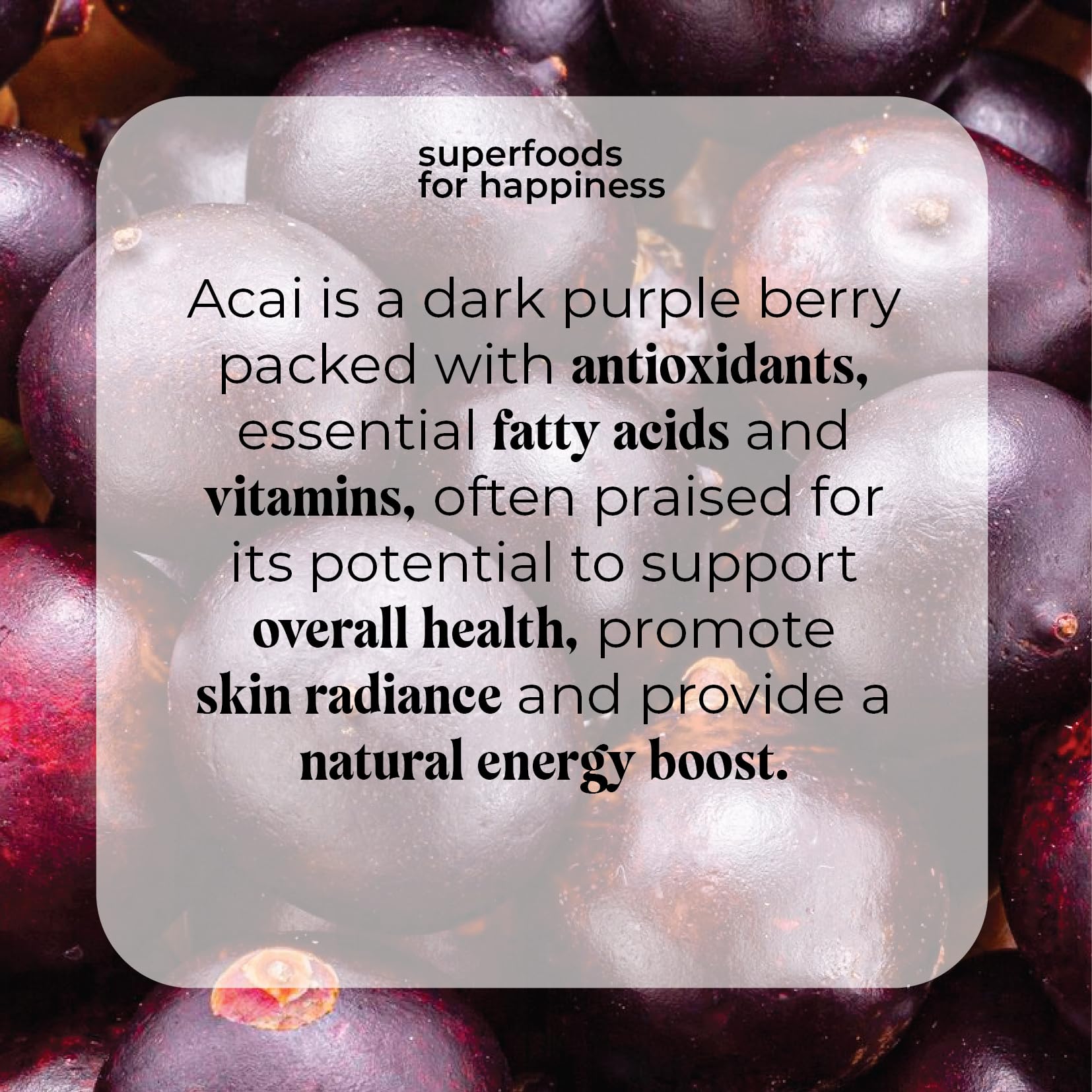 natural energy with Acai & Goji