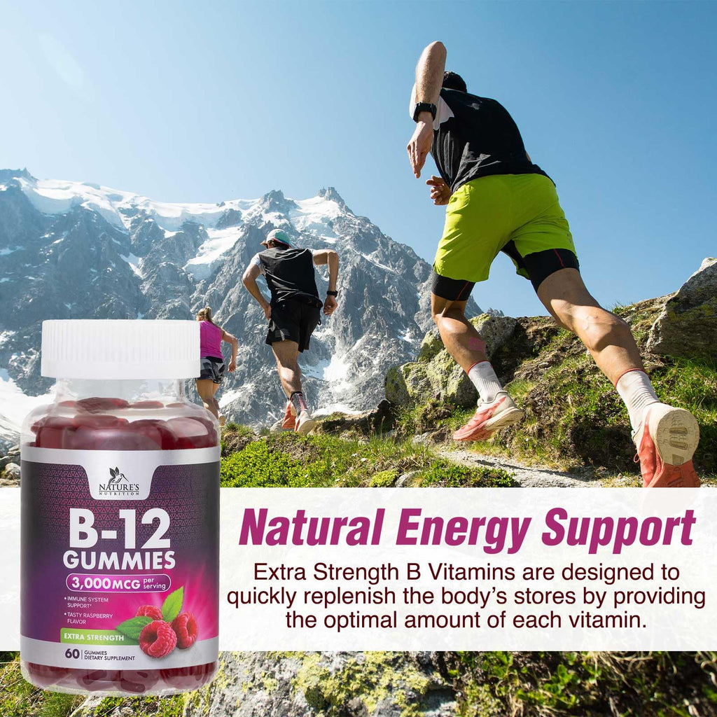 Natural energy with vitamin B12 supplements