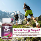 Natural energy with vitamin B12 supplements