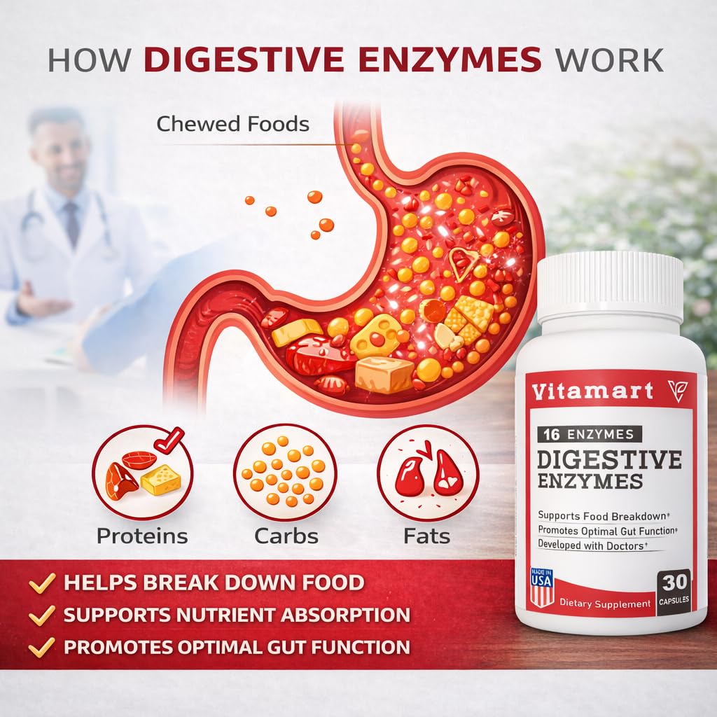 Natural enzymes for improved nutrient absorption