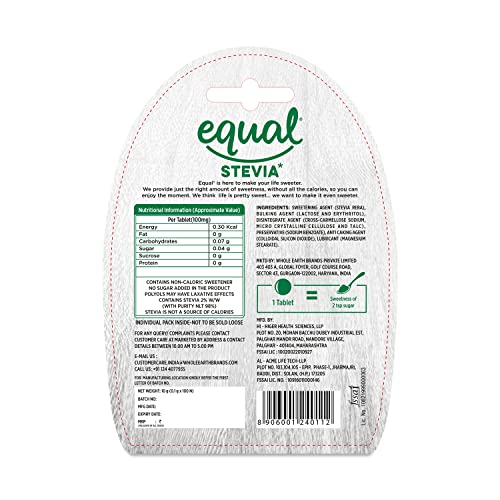 Natural Equal Stevia for low-calorie diets