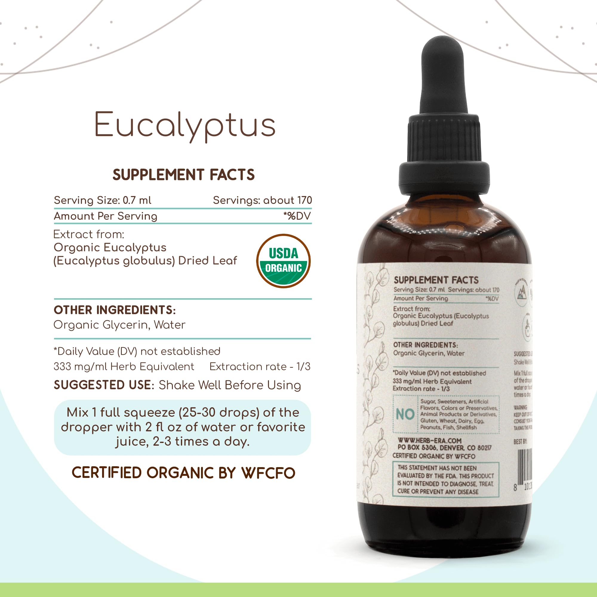 natural eucalyptus globulus leaf tincture