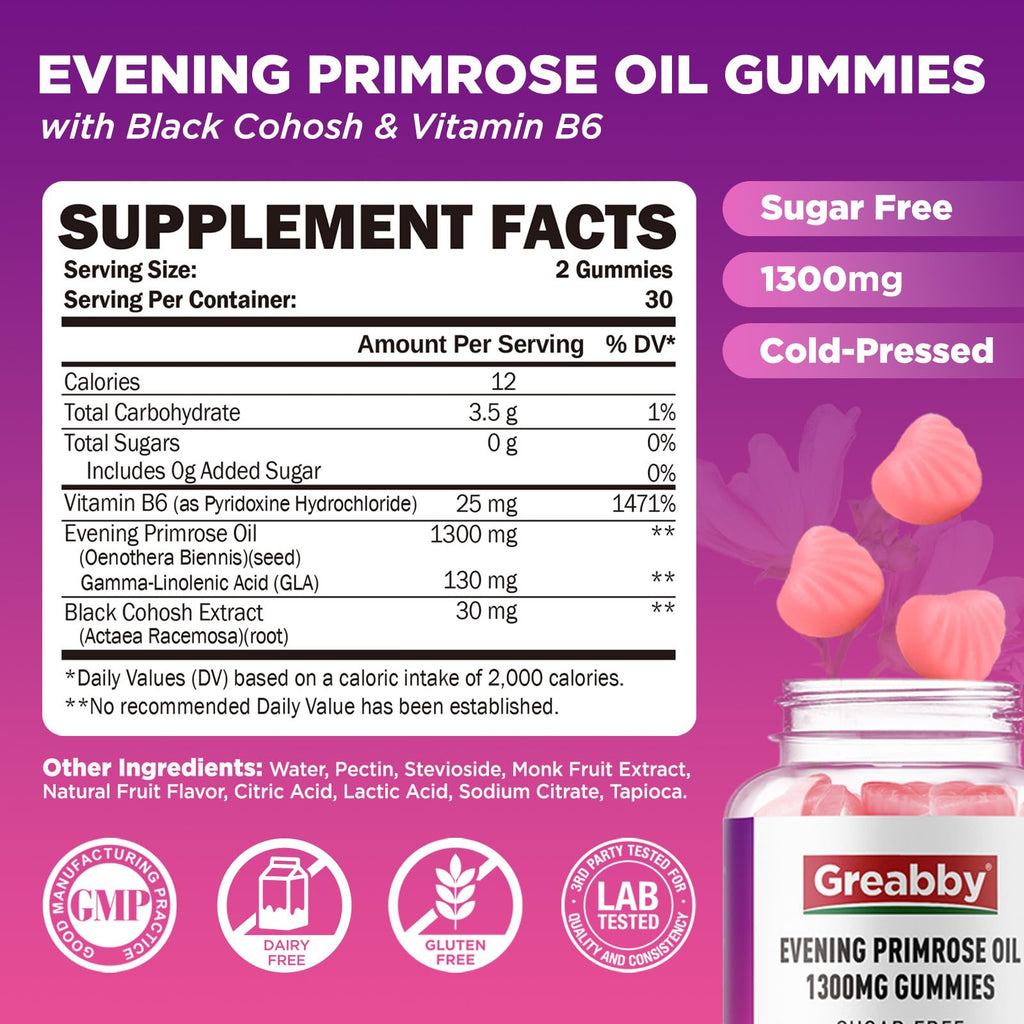 Natural evening primrose oil supplement