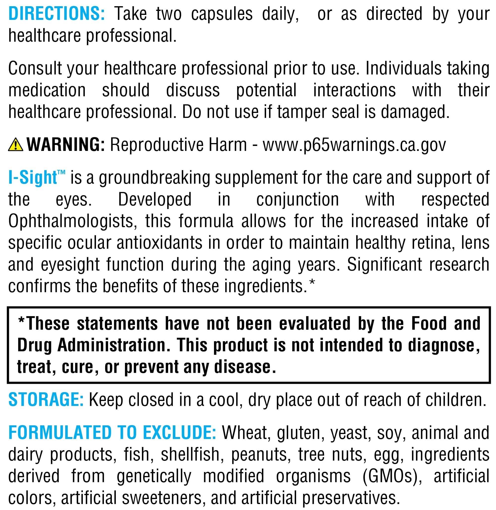 natural eye care blended vitamin formula