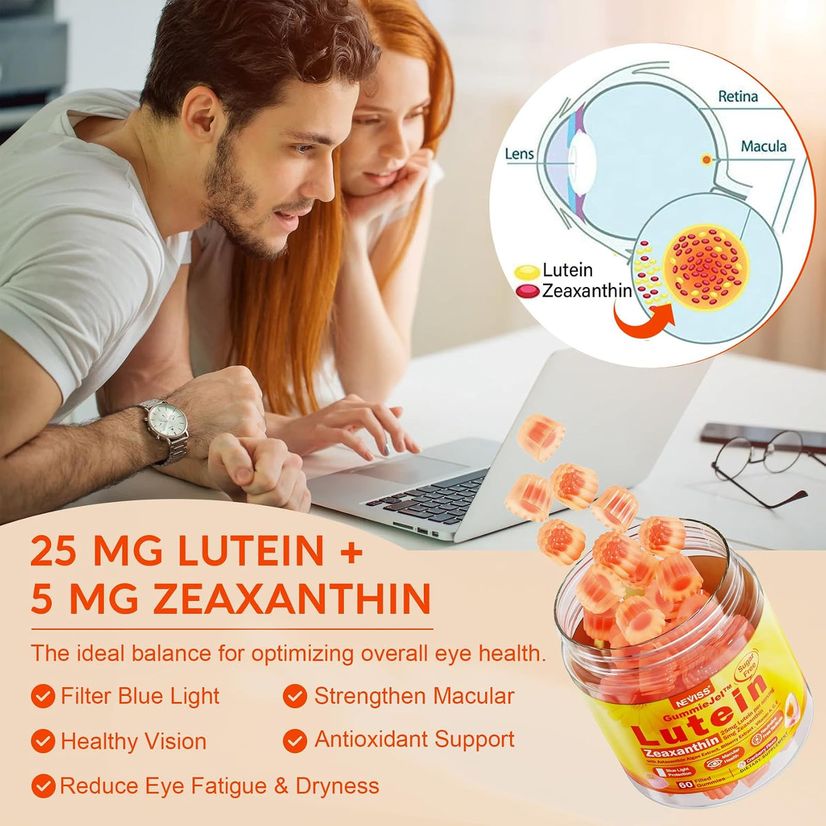 Natural eye care with zeaxanthin gummies