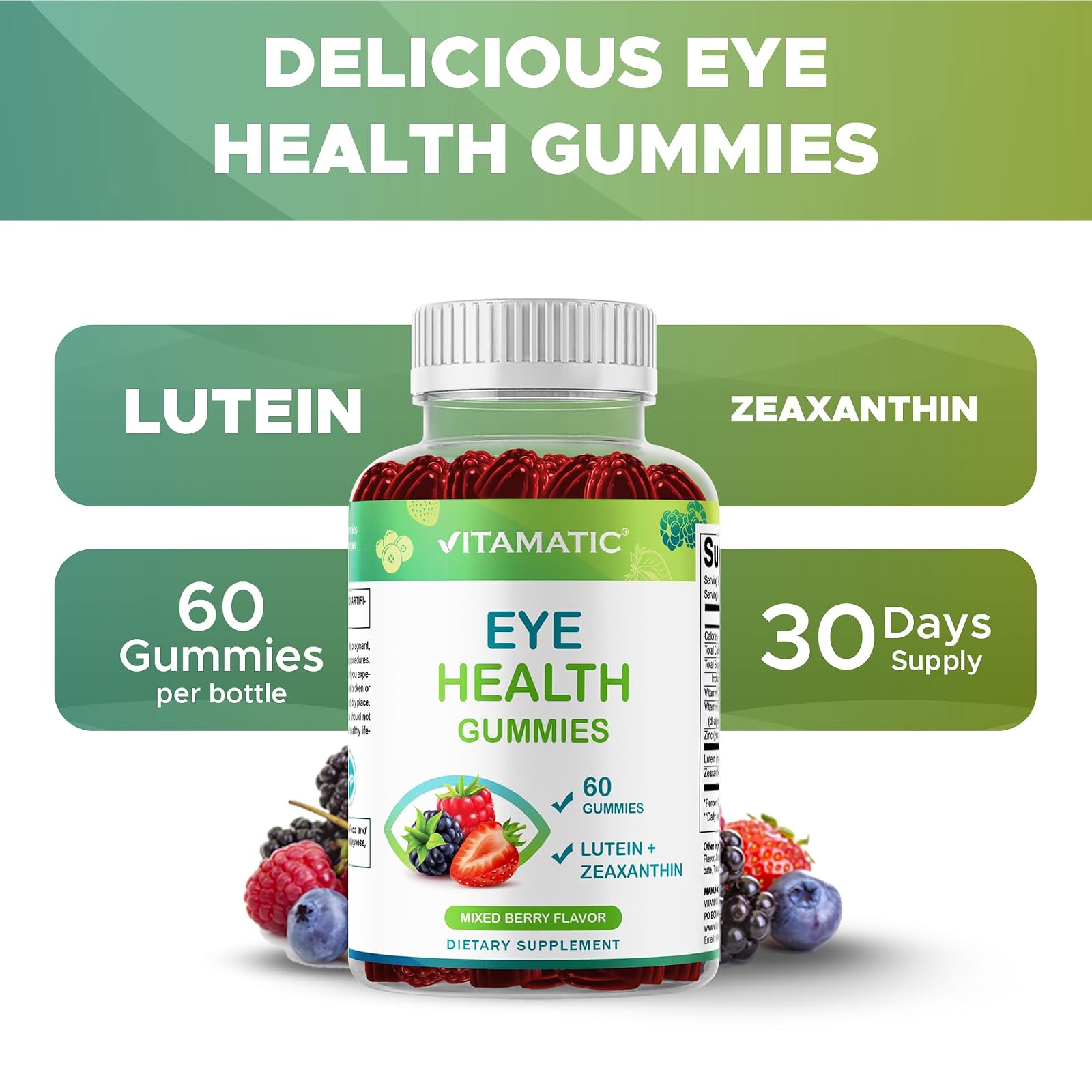 Natural eye health supplement gummies