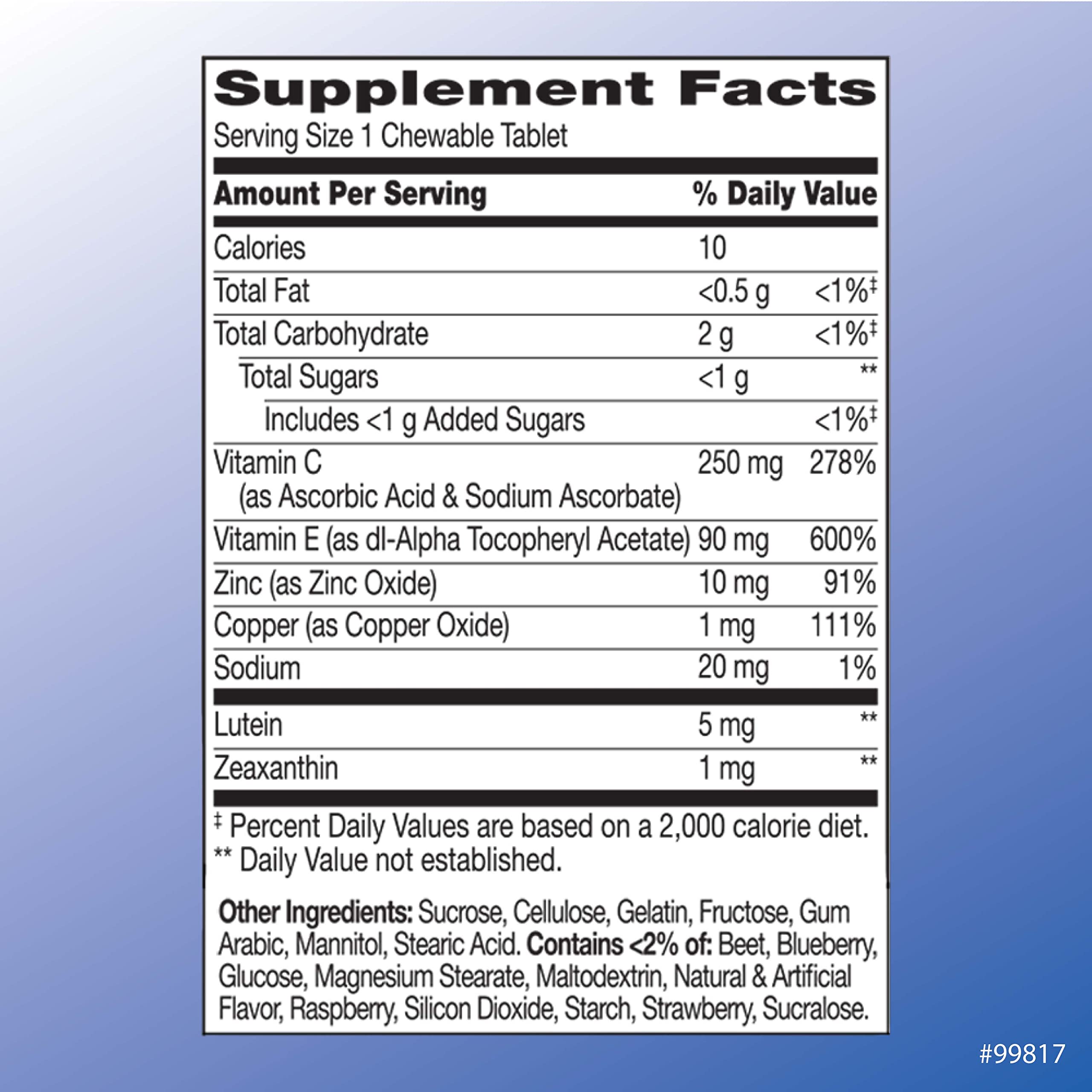 natural eye health support chewable vitamins