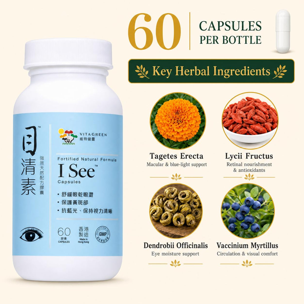 Natural eye health support with iSee