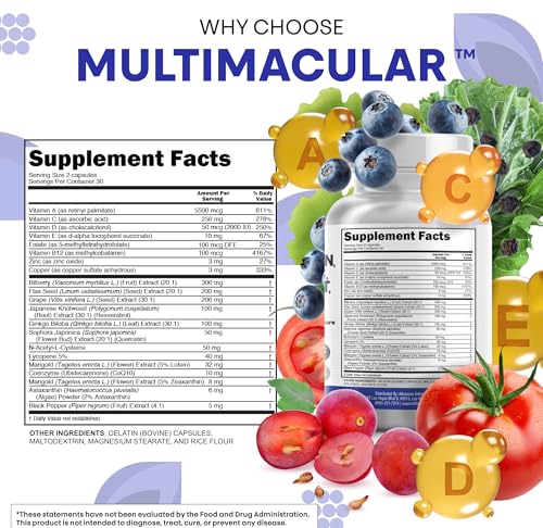 Natural eye support vitamins