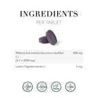 Natural eye support with blueberries