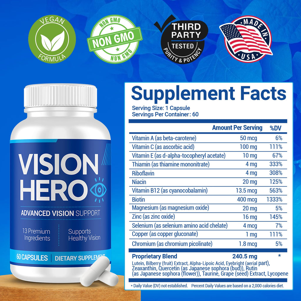 natural eye support with vitamins and minerals