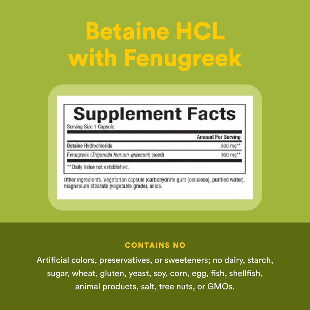 Natural Factors 500 mg Betaine HCL