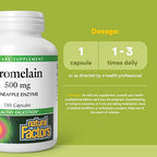 Natural Factors 500 mg Bromelain benefits