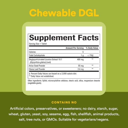 natural factors DGL for gut health