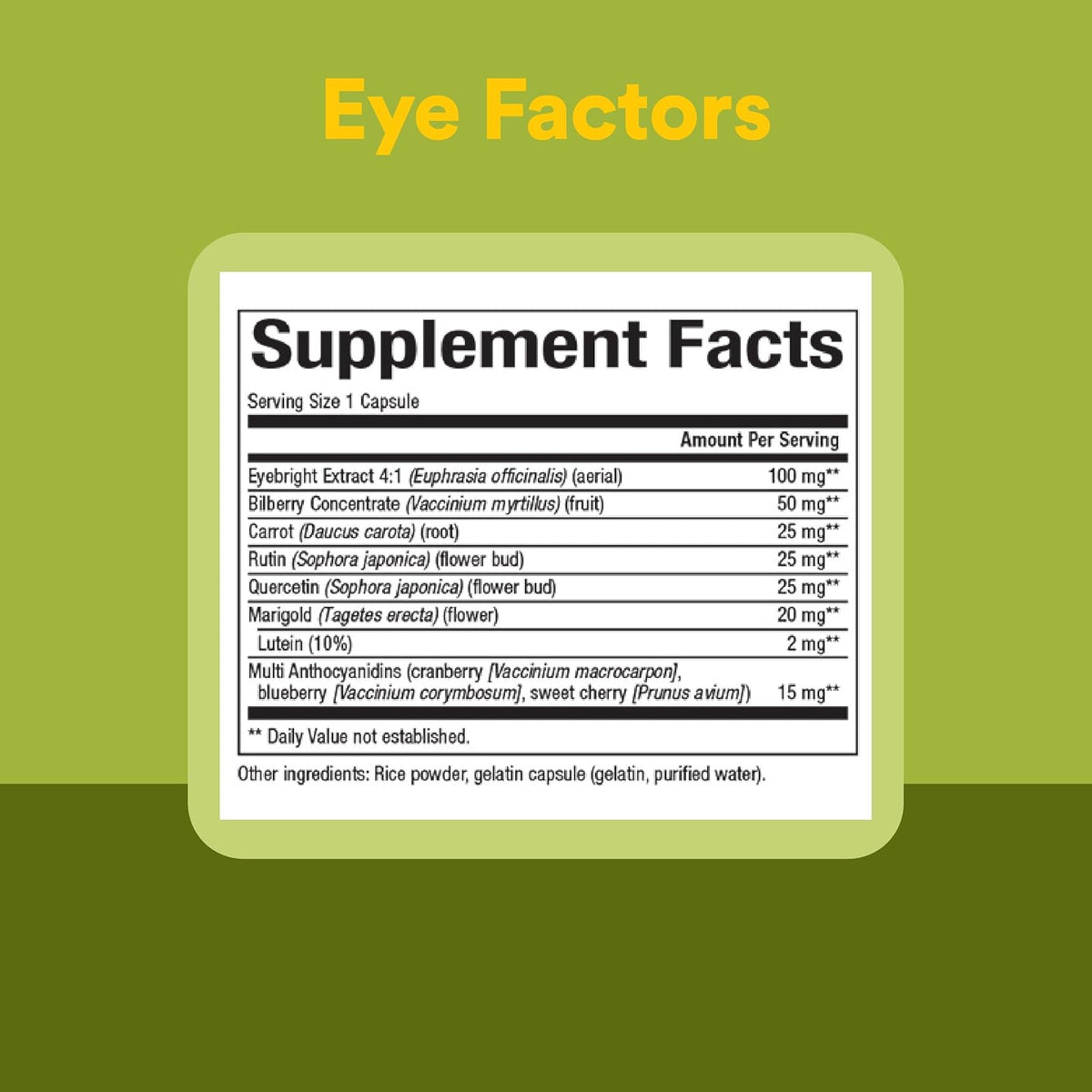Natural Factors eye supplement benefits
