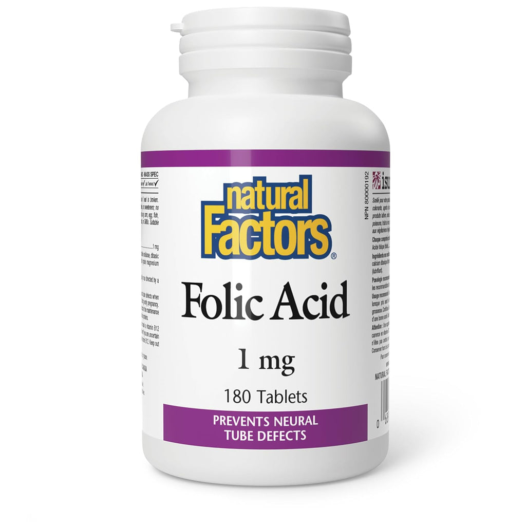 Natural Factors folic acid tablets
