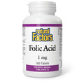 Natural Factors folic acid tablets