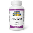Natural Factors folic acid tablets