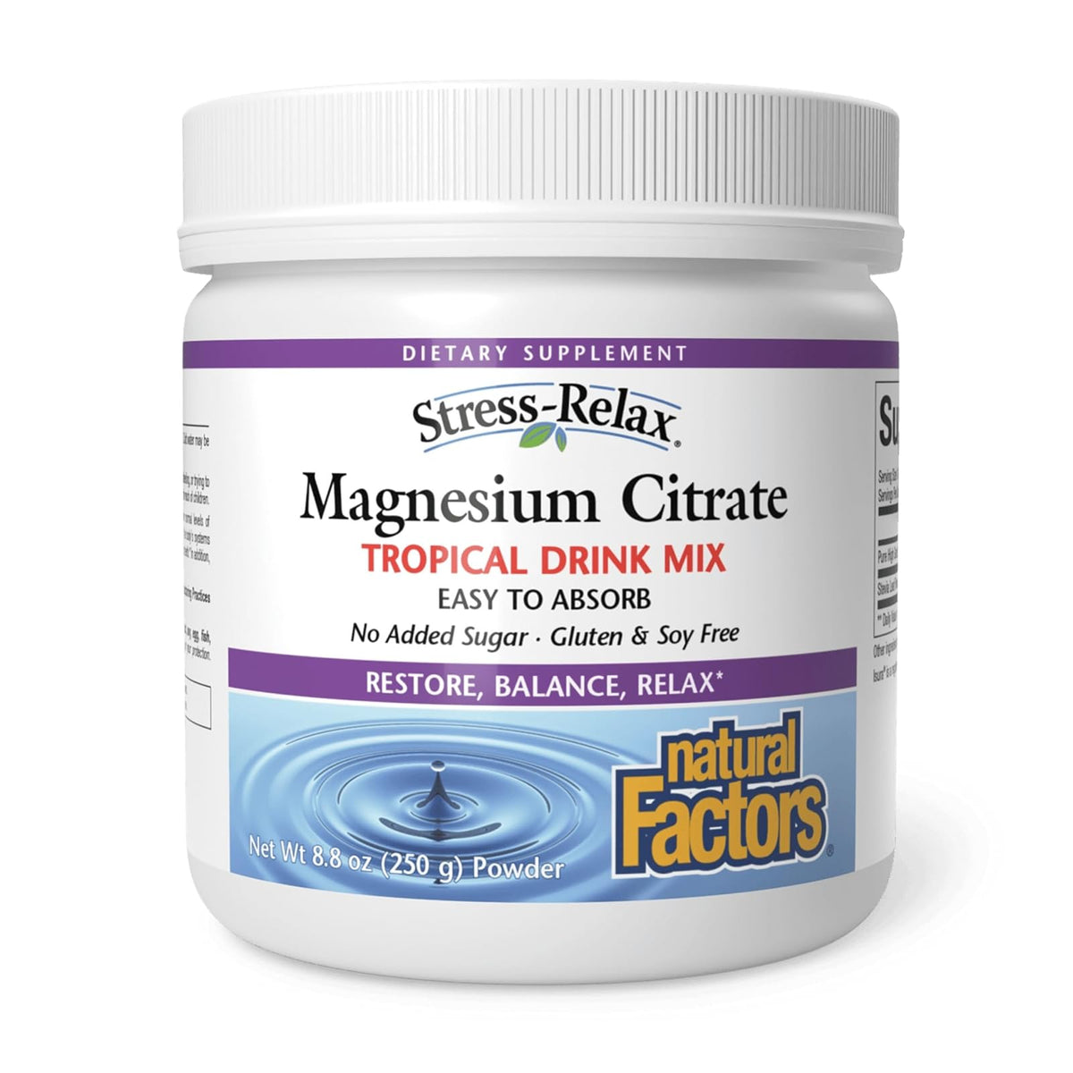 Natural Factors magnesium citrate drink mix
