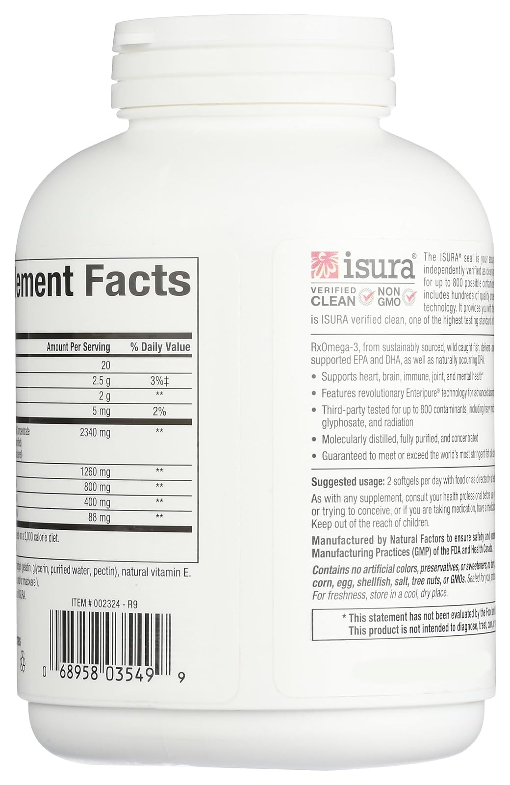 natural factors omega 3 softgels