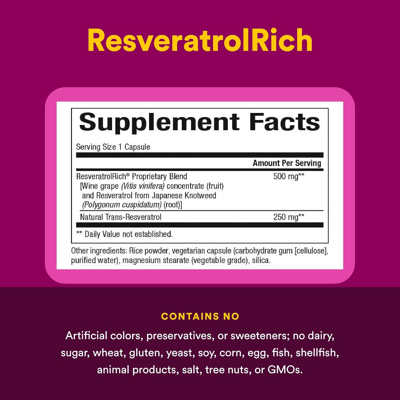 Natural Factors Resveratrol for immune support