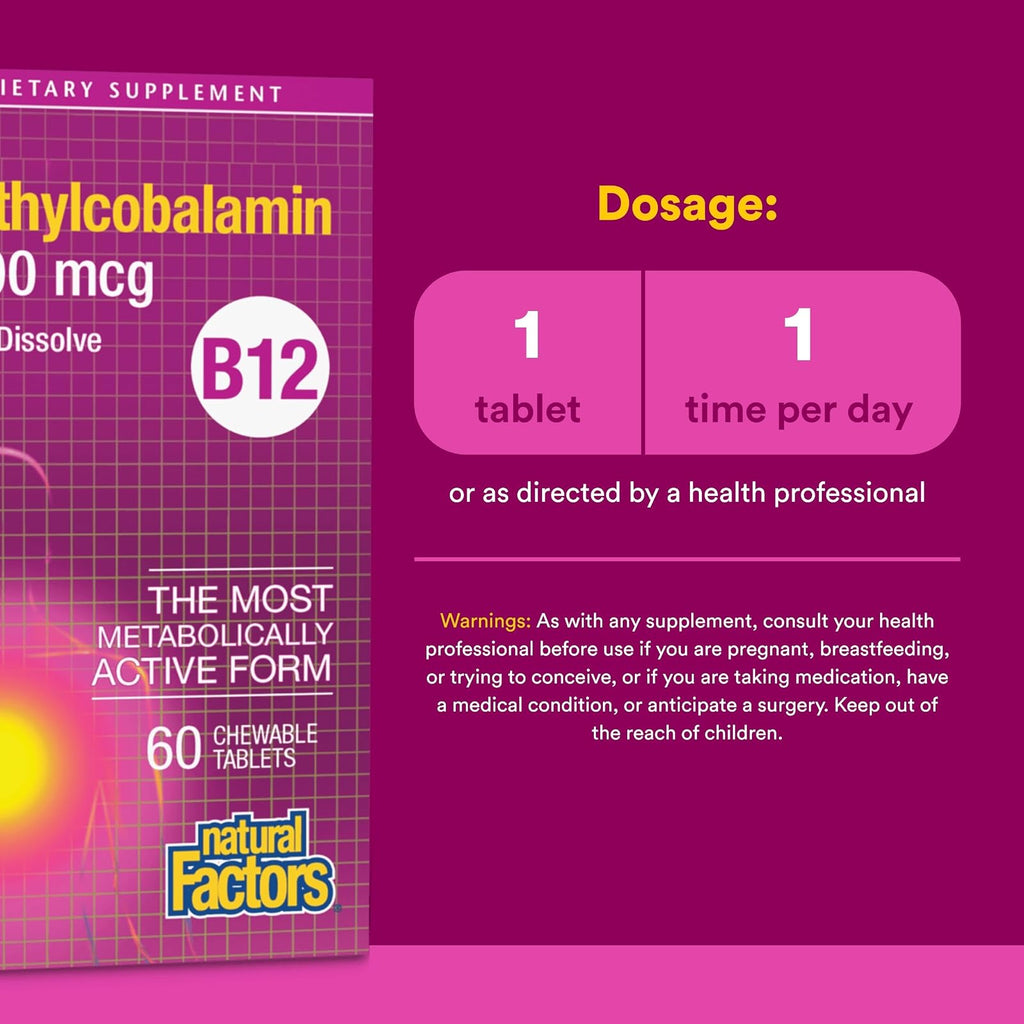 natural factors vitamin B12 supplement