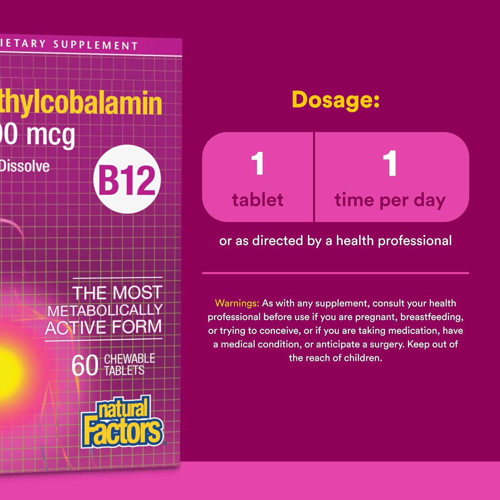 natural factors vitamin B12 supplement