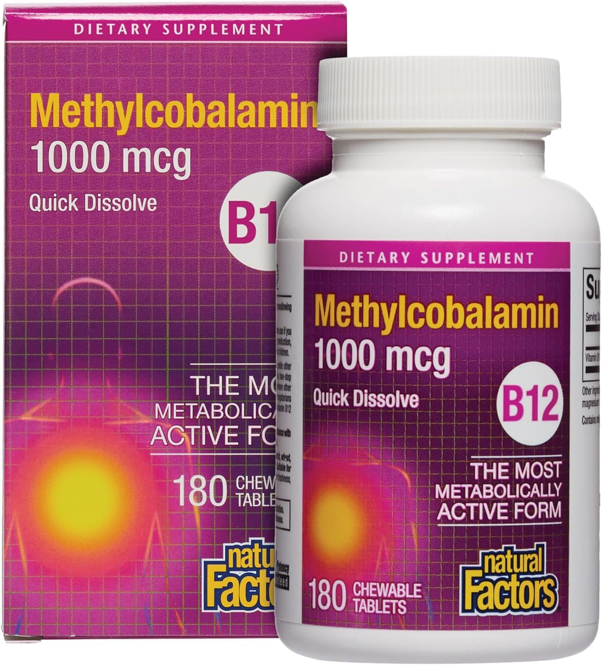 Natural Factors Vitamin B12 tablets