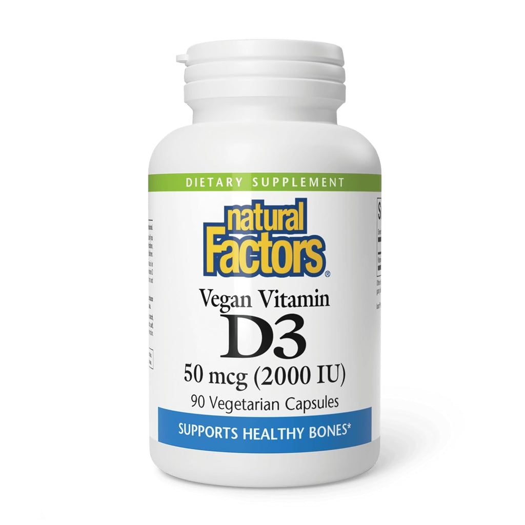 Natural Factors vitamin D3 50 mcg capsules