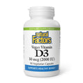 Natural Factors vitamin D3 50 mcg capsules