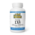 Natural Factors vitamin D3 softgels