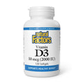 Natural Factors Vitamin D3 softgels